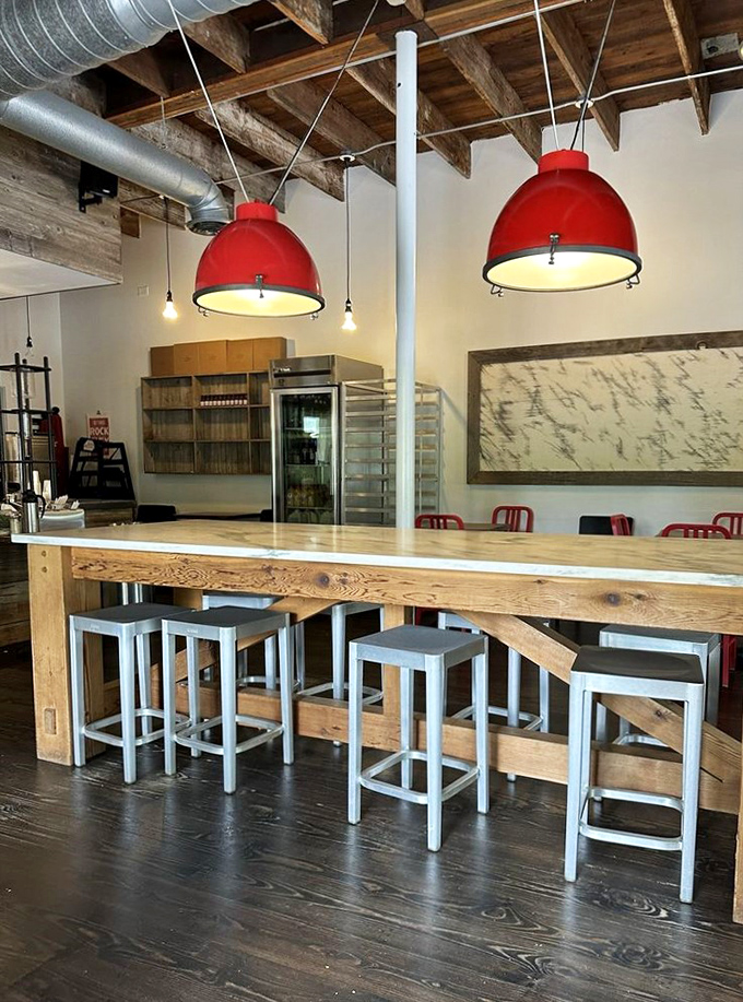 Pull up a chair and stay awhile! This communal table is where strangers become friends, united by their love for all things buttery and delicious.