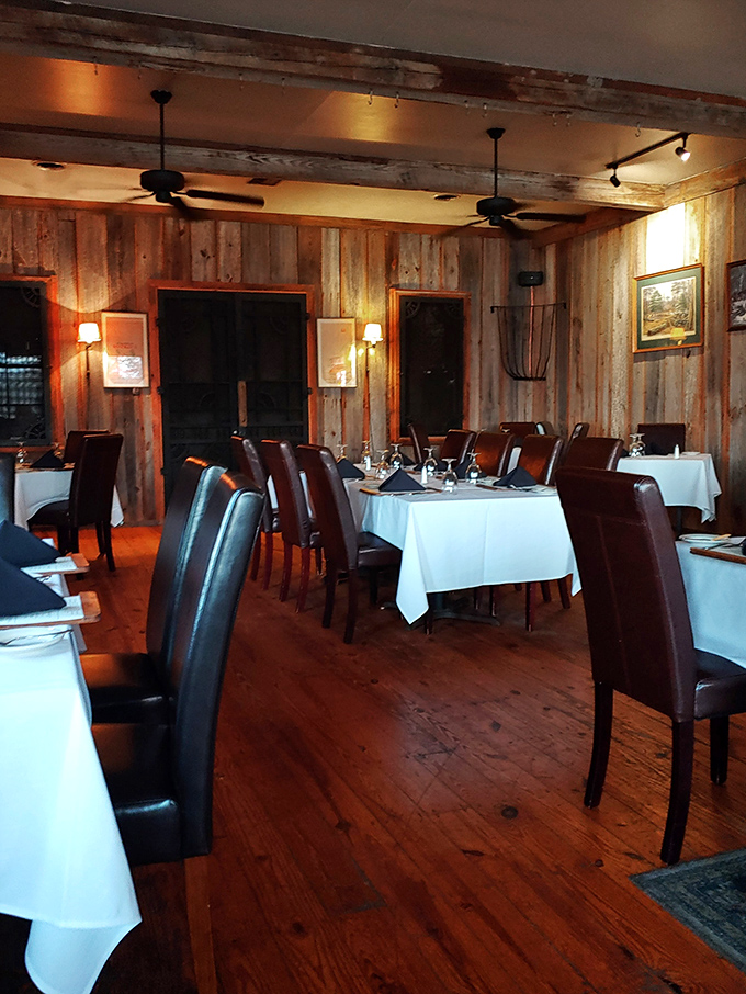 Elegant simplicity at its finest. These tables aren't just set for dinner, they're staged for unforgettable memories and perhaps a few loosened belt notches.