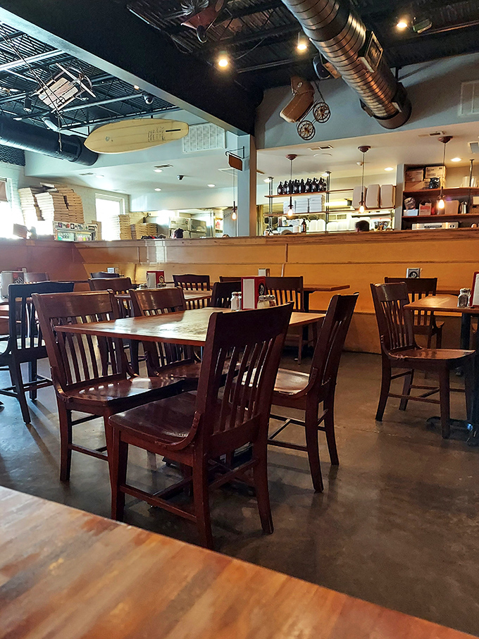 A room with a (delicious) view. Dr. Ho's dining area is where pizza memories are made and friendships are forged over fantastic food.