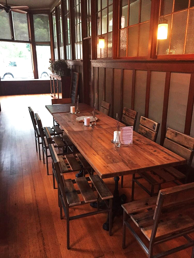 Table for two, or ten? The Carlson Block's spacious seating area is perfect for intimate dates or boisterous family gatherings &ndash; just bring your appetite and good company.