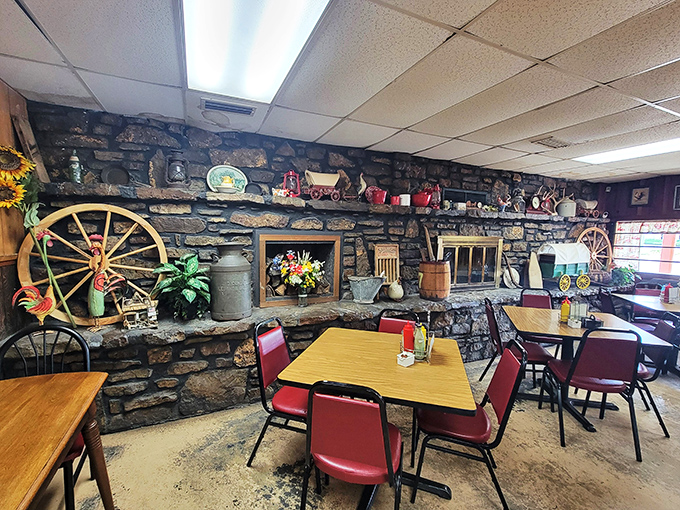 If these tables could talk, they'd tell tales of first dates, business deals, and the great syrup shortage of '98. Each scratch is a badge of honor.
