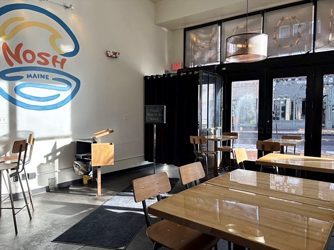 A feast for the eyes (and soon, the stomach)! Nosh's bright, airy dining area sets the stage for memorable meals and even better conversations.