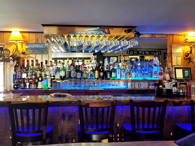 Where everybody knows your name... or at least your drink order. This bar is the perfect spot for post-hike hydration.