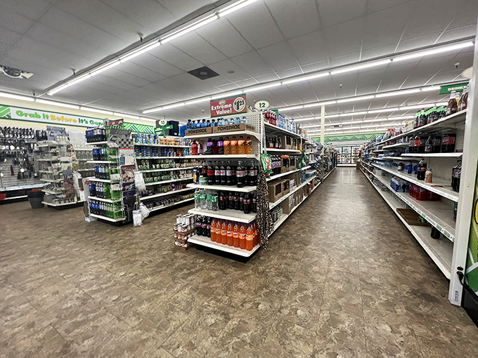 Thirst-quenching paradise or decision paralysis central? With this many options, you might need a shopping cart just for beverages.