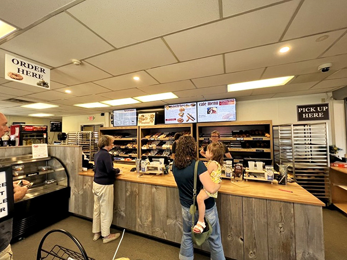 The doughnut pilgrims have arrived. Watch as they approach the altar of sweetness, eyes wide with anticipation and stretchy pants at the ready.