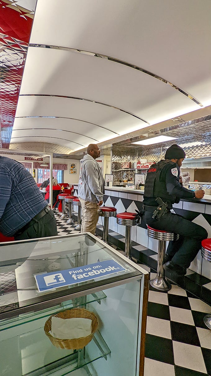 The counter seating&mdash;where solo diners become part of the diner family and police officers get their coffee exactly how they like it.