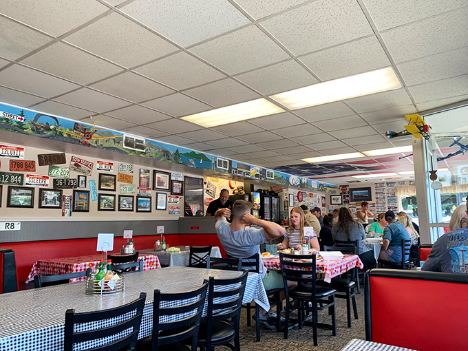 Where strangers become friends and calories don't count. This diner is serving up slices of Americana with a side of nostalgia.