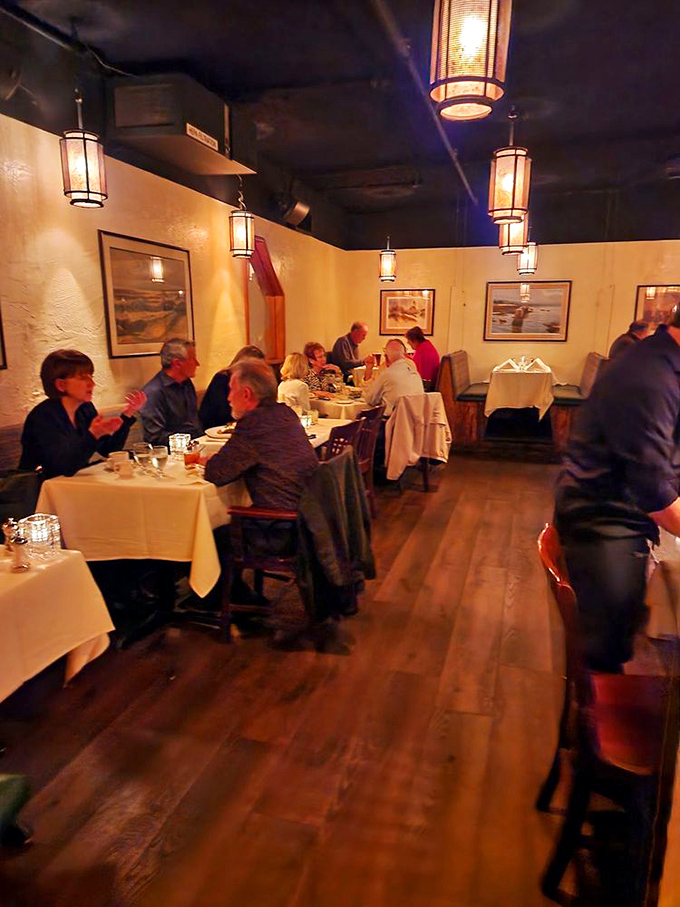 Happy diners enjoying their underwater feast. It's like a reunion of long-lost friends, if those friends were lobster and butter.