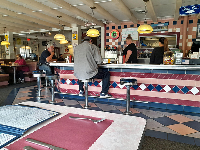 Pull up a stool and join the breakfast club. This counter is where coffee cup dreams and syrup-soaked fantasies come true.