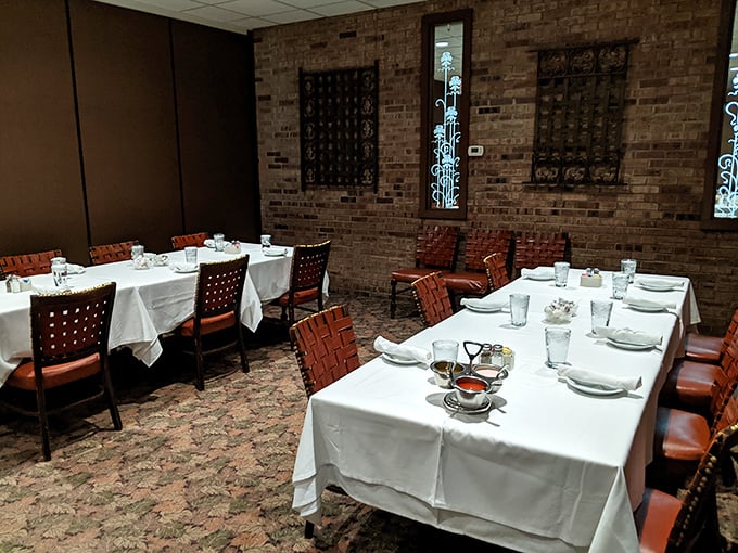 The private dining area whispers of anniversaries celebrated, deals closed, and the kind of proposals that always get a "yes."