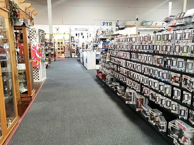 Rows upon rows of pop culture, immortalized in plastic. It's nerd heaven, with a dash of hipster chic.
