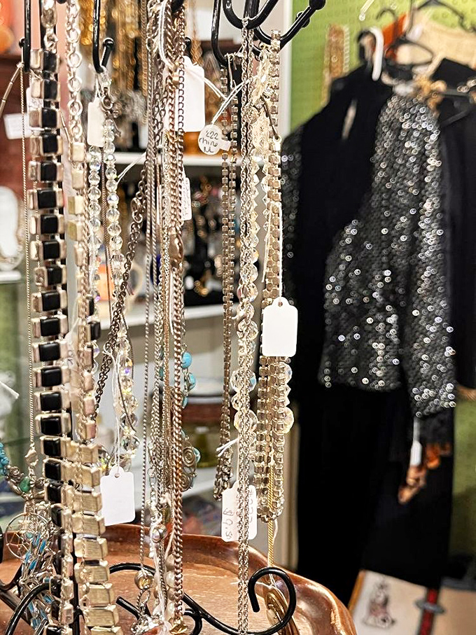 Bling from bygone eras. These necklaces have seen more parties than Studio 54 in its heyday.