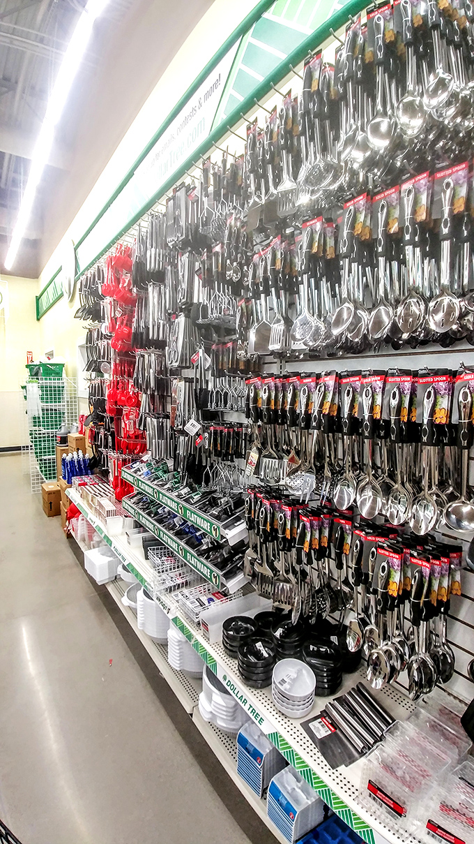 Kitchen gadget heaven! An impressive array of utensils that would make any home cook smile and any accountant breathe easier.