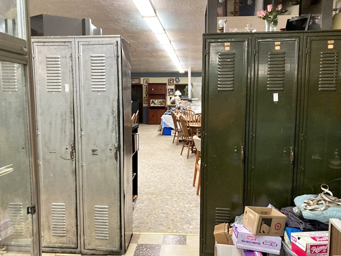 School's out forever, but these lockers are still standing. Perfect for storing your vintage lunch box collection!