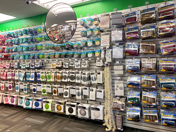 Party planners, rejoice! Aisles of balloons, decorations, and all the festive essentials you need to make any celebration unforgettable!