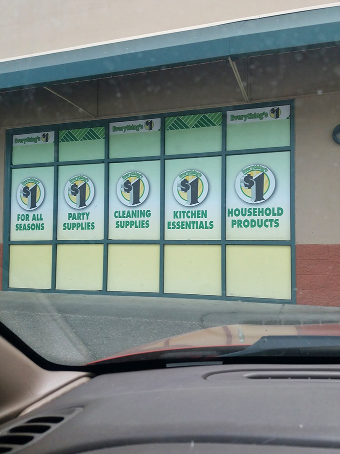 The roadmap to retail therapy. This sign is like a menu for bargain hunters - everything's a special, and the price is always right.