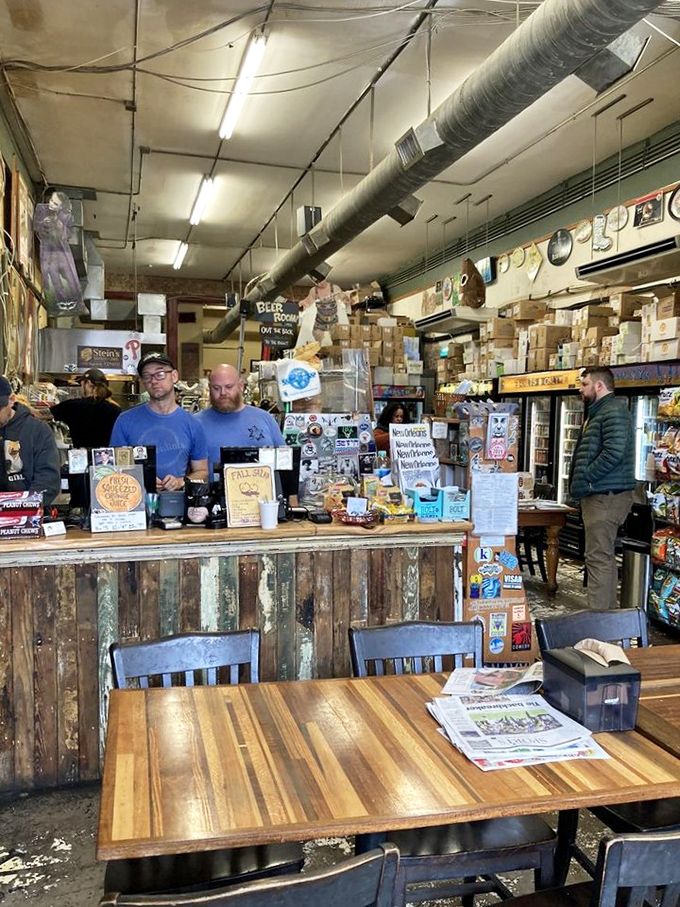 The sandwich artists at work! These folks could probably build the Eiffel Tower out of pastrami if you asked nicely.