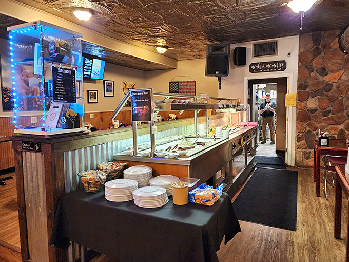 The buffet line: where decisions get tough and pants get tighter. Worth every belt notch adjustment.