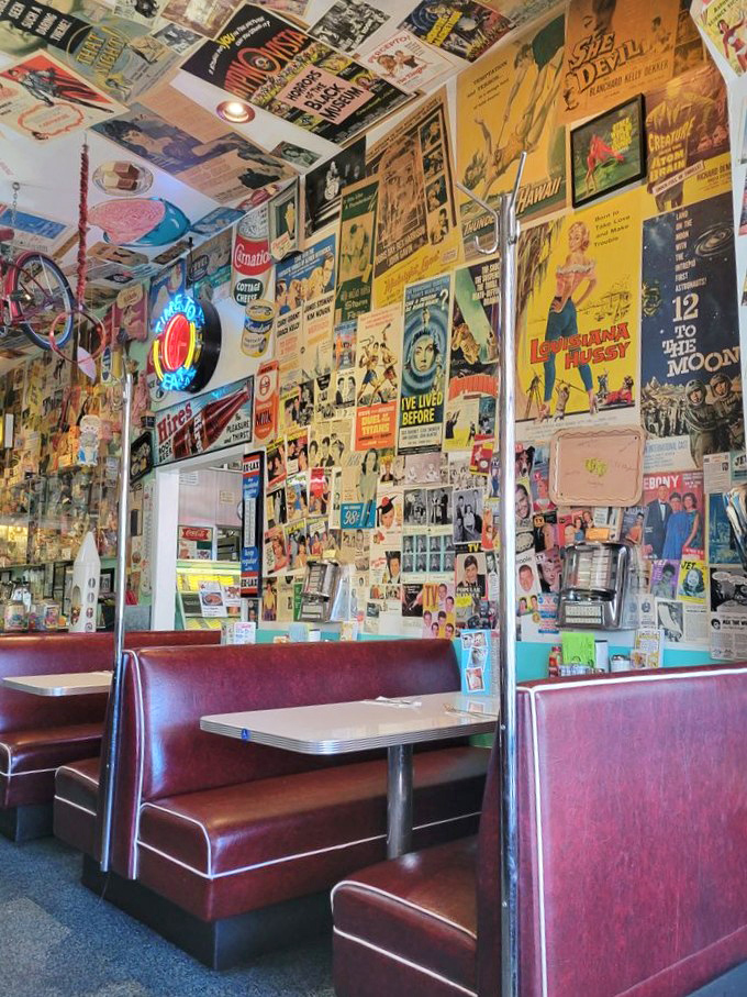 Wall of fame! This isn't just decor; it's a crash course in pop culture history. Spot the references and win extra cool points!