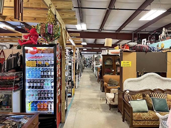 Follow the blue-taped road! This Oz of odds and ends promises wonders at every turn. No ruby slippers required.