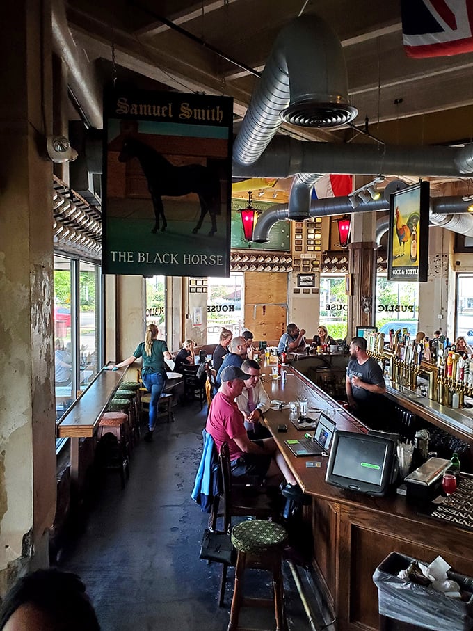 Pull up a stool and stay awhile! This inviting bar area is where beer dreams come true and friendships are forged.