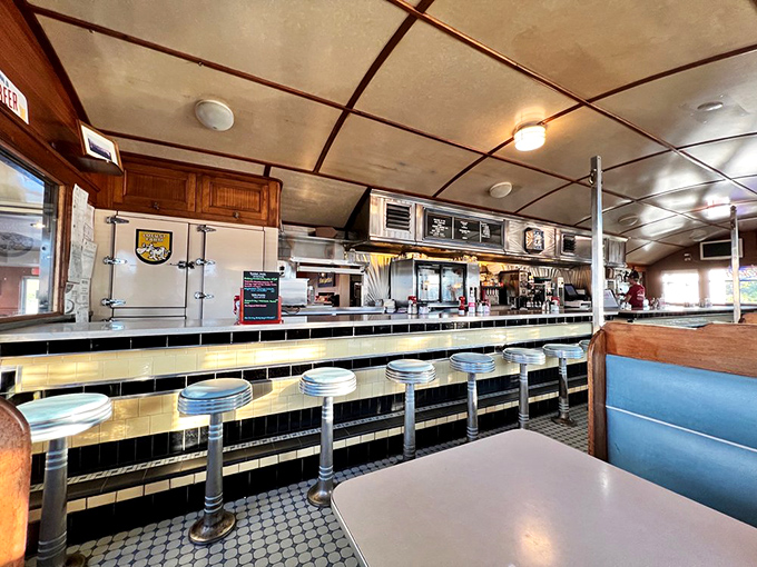 Pull up a stool and settle in for some prime people-watching. The counter is where the real magic happens.