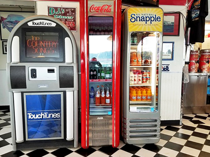 Thirsty? This beverage corner is like a liquid jukebox – from soda pop classics to new hits, there's a drink for every mood.