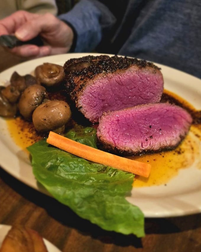 Blackened and beautiful! This top sirloin is so perfectly seasoned, it could make a Cajun chef weep with joy.