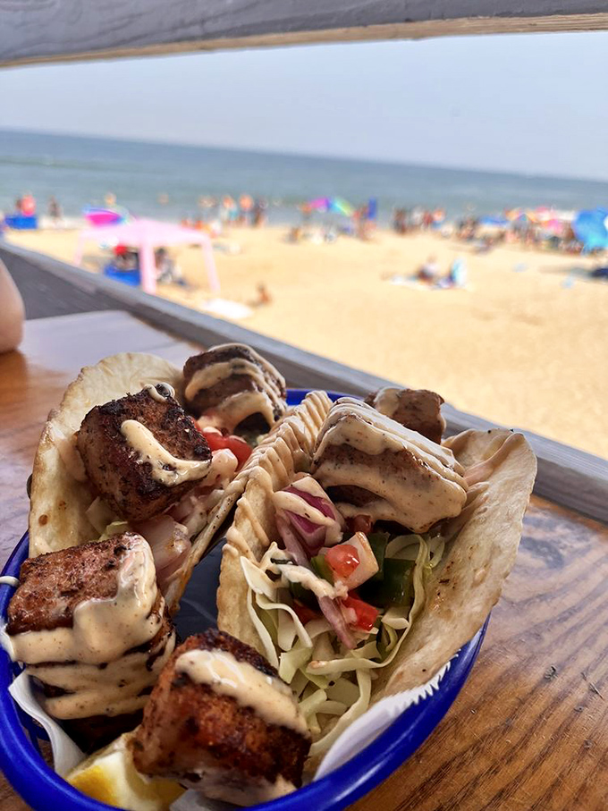 Blackened tuna tacos that are like a flavor fiesta in your mouth. No piñata necessary – the taste explosion is built right in!