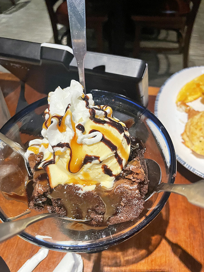 Chocolate lover's paradise ahoy! This brownie overload is like a pirate's treasure chest, but instead of gold, it's filled with gooey, chocolatey goodness.