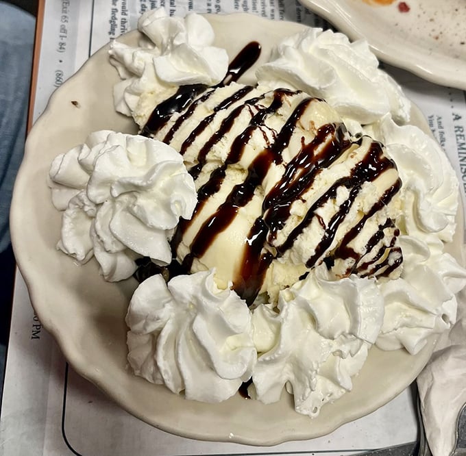 The Brownie Sundae: a chocolate lover's fever dream. It's so decadent, you might need a permission slip from your doctor.