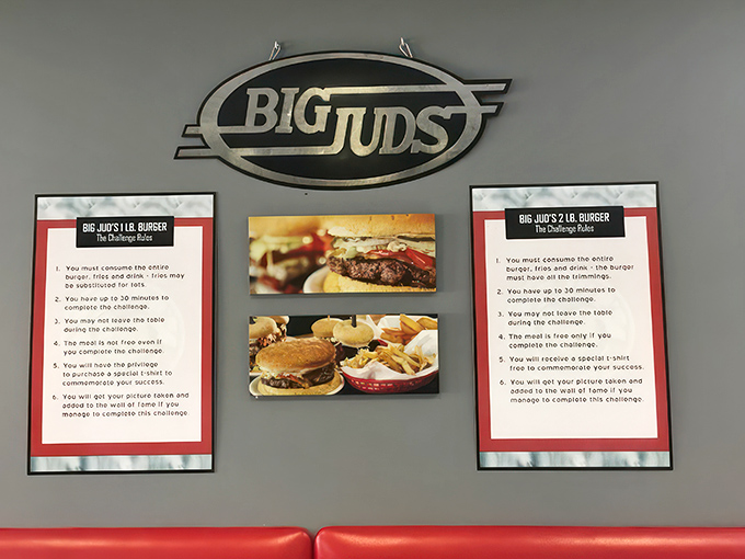Are you up for the challenge? These burger conquest rules might as well say, "Prepare your stomach for glory!"