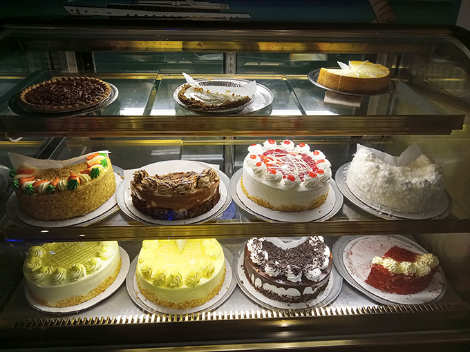 A dessert case that'll make your sweet tooth do a happy dance. Resistance is futile – just give in to the sugar rush!