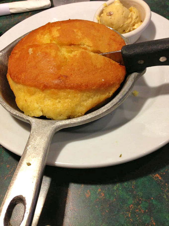 Cornbread so good, it should be illegal. Paired with walnut butter, it's the comfort food equivalent of a warm hug from grandma.