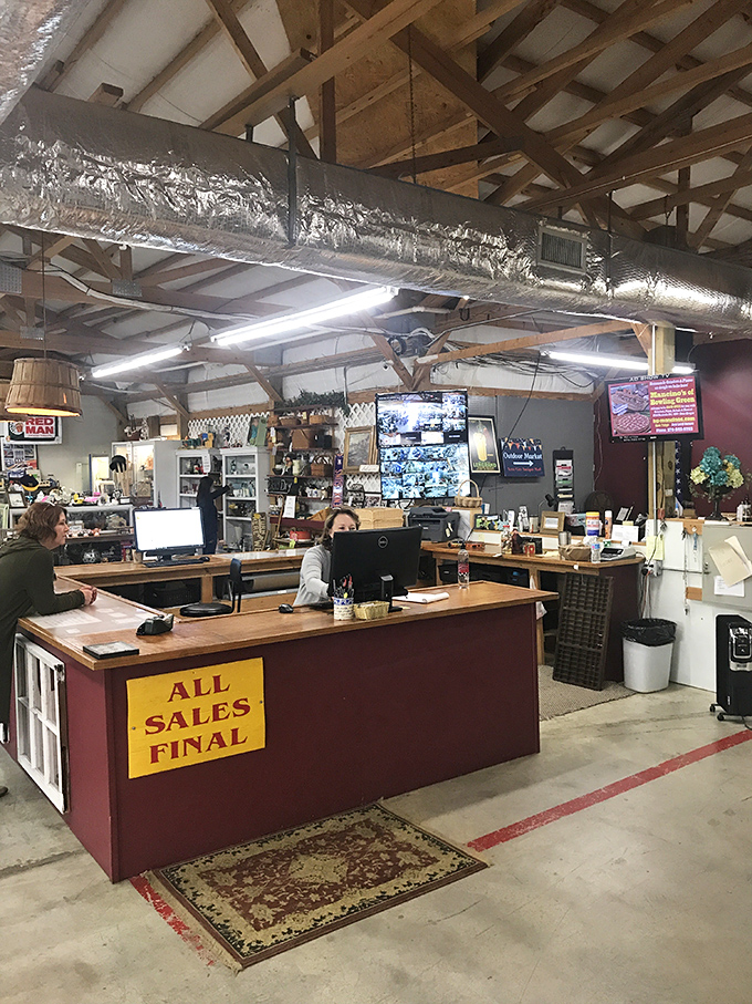 Command central! The friendly faces at this counter are your guides through this labyrinth of memories and mementos.
