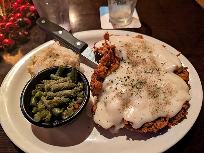 Chicken-fried heaven on a plate! This country-fried steak is so good, it might just make you want to trade your car for a horse.