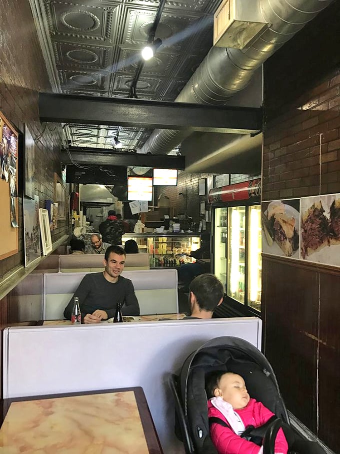 Happiness is a full belly and good company! These diners know they've stumbled upon a neighborhood treasure.