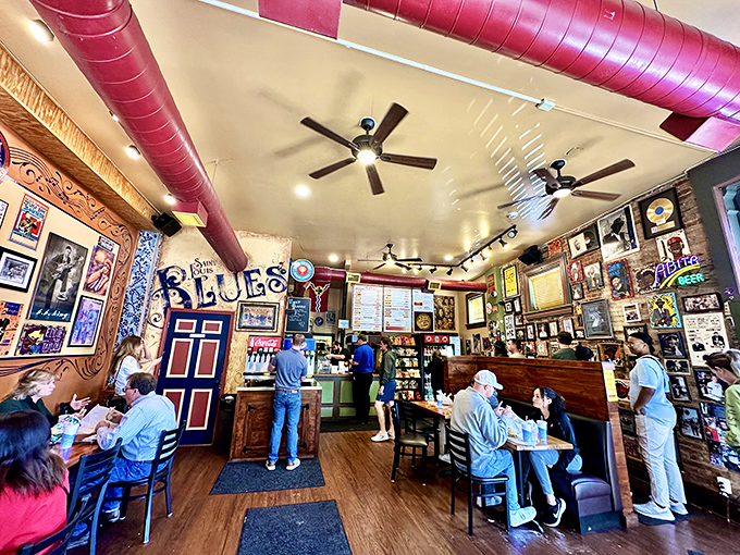 Where sandwich lovers converge: The bustling interior proves that great food creates community faster than anything else in this world.