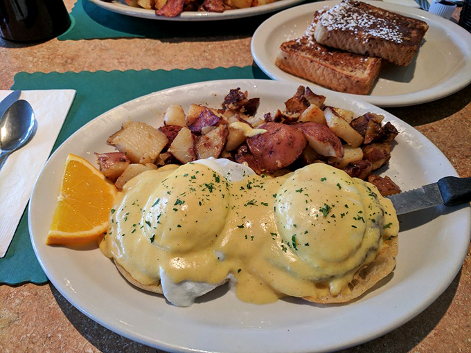 Hollandaise heaven on a plate! These Eggs Benedict are so perfectly poached, they deserve their own Instagram account.