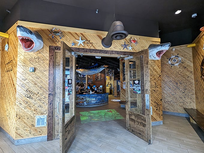 Open sesame! This entrance is like a portal to Atlantis, if Atlantis had really great happy hour specials.