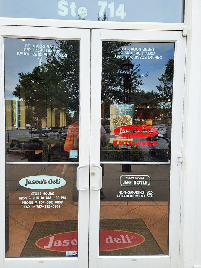 The gateway to gastronomic bliss. This entrance is like the wardrobe to Narnia, but instead of snow, you'll find sandwiches on the other side.