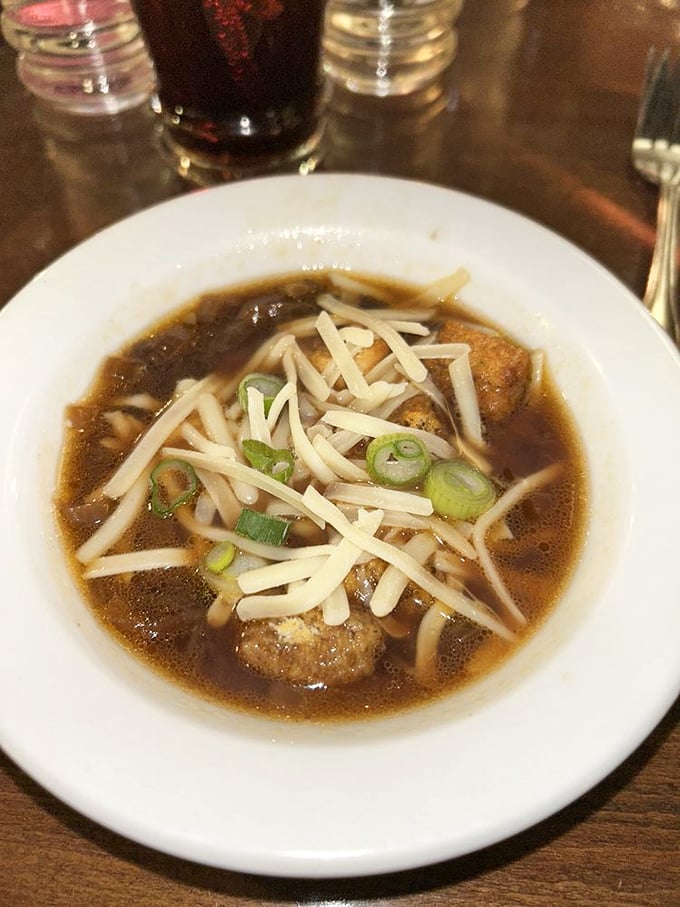 A bowl of comfort! This French onion soup looks so good, it could make a Parisian weep with joy. Ooh la la, indeed!