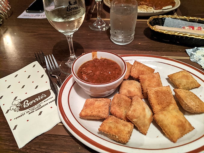 Crispy, golden pillows of joy. These fried ravioli aren't just appetizers; they're little envelopes of happiness waiting to be opened.