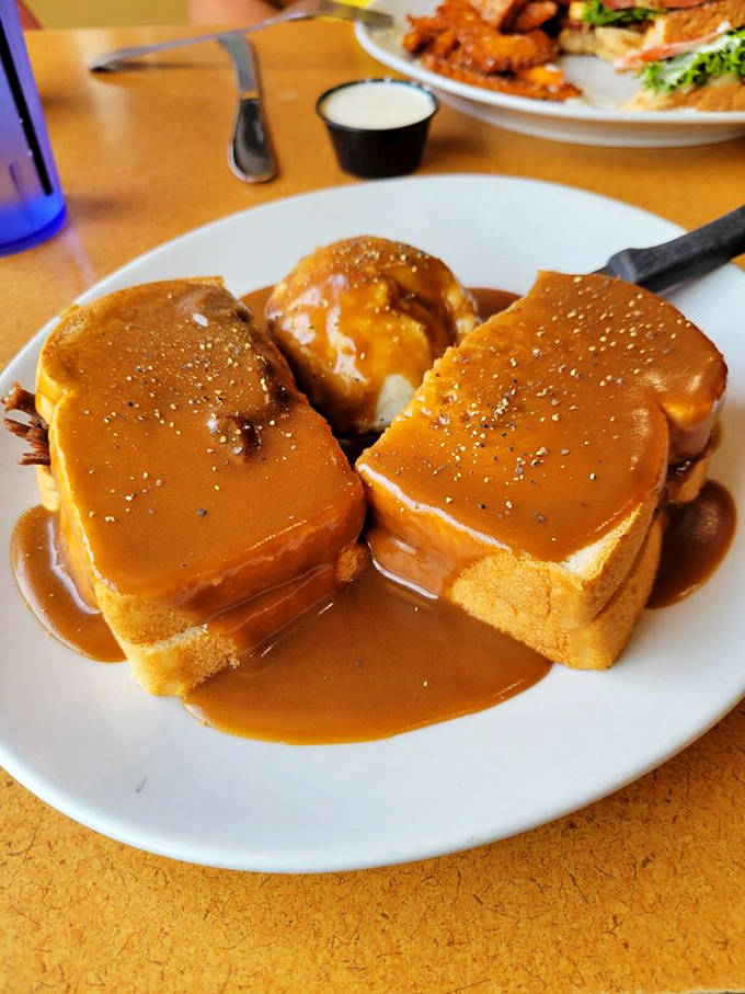 Hot roast beef: Comfort food so good, it could make a vegetarian question their life choices.