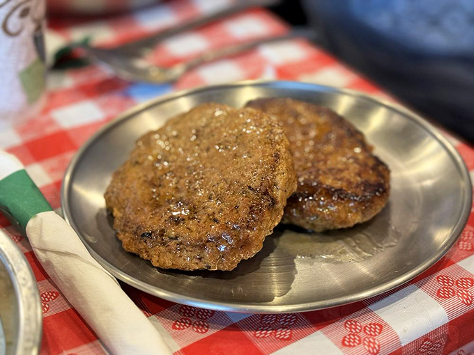 House-made sausage patties: The unsung heroes of breakfast. These flavor-packed discs are ready for their close-up.