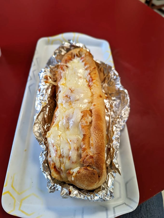 This sub is stacked higher than a Jenga tower. It's a handheld feast that'll make your jaw drop &ndash; if you can open it wide enough.