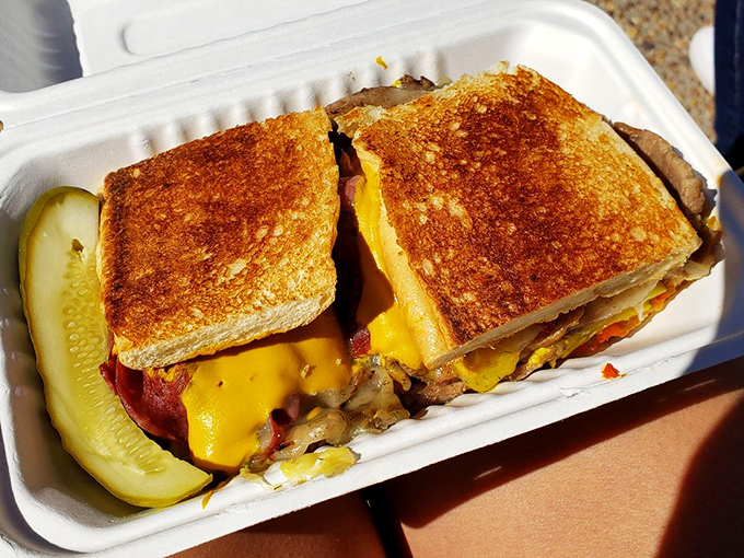 The Jewbano: where Miami meets Manhattan in sandwich form. That golden exterior gives way to melty cheese and multiple meats.