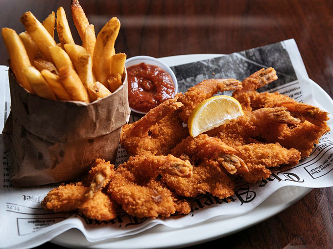 Jumbo fried shrimp: Because sometimes you need your seafood to have a little crunch. It's like a hug for your taste buds, if hugs were crispy.