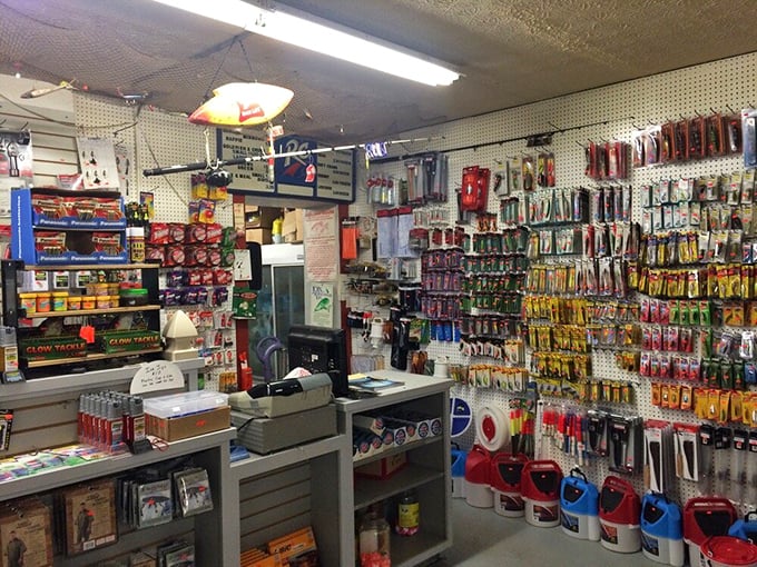 Fish stories start here! With a tackle selection this impressive, you might actually catch something other than a cold on your next fishing trip.