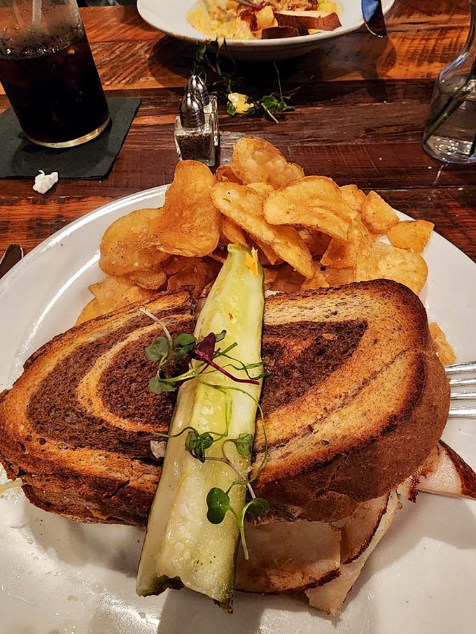 Reuben gets a Southern makeover! This sandwich looks like it could charm the socks off a Yankees fan.